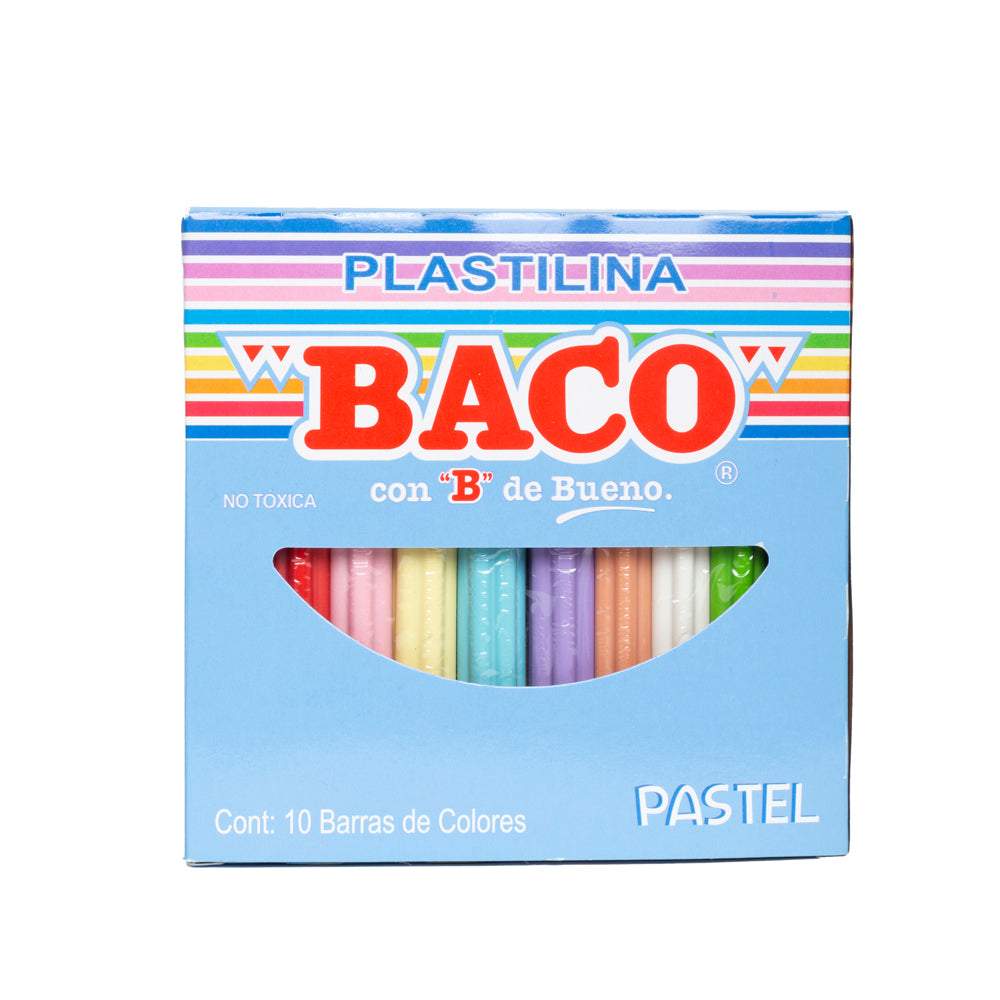 Plastilina Colores Pastel | BACO | 10 barras – A Un Clip