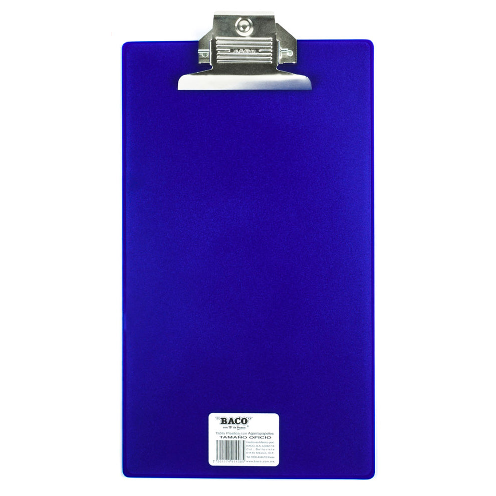 Tabla de Plástico con Broche Metálico | Oficio | BACO | 20 piezas – A ...
